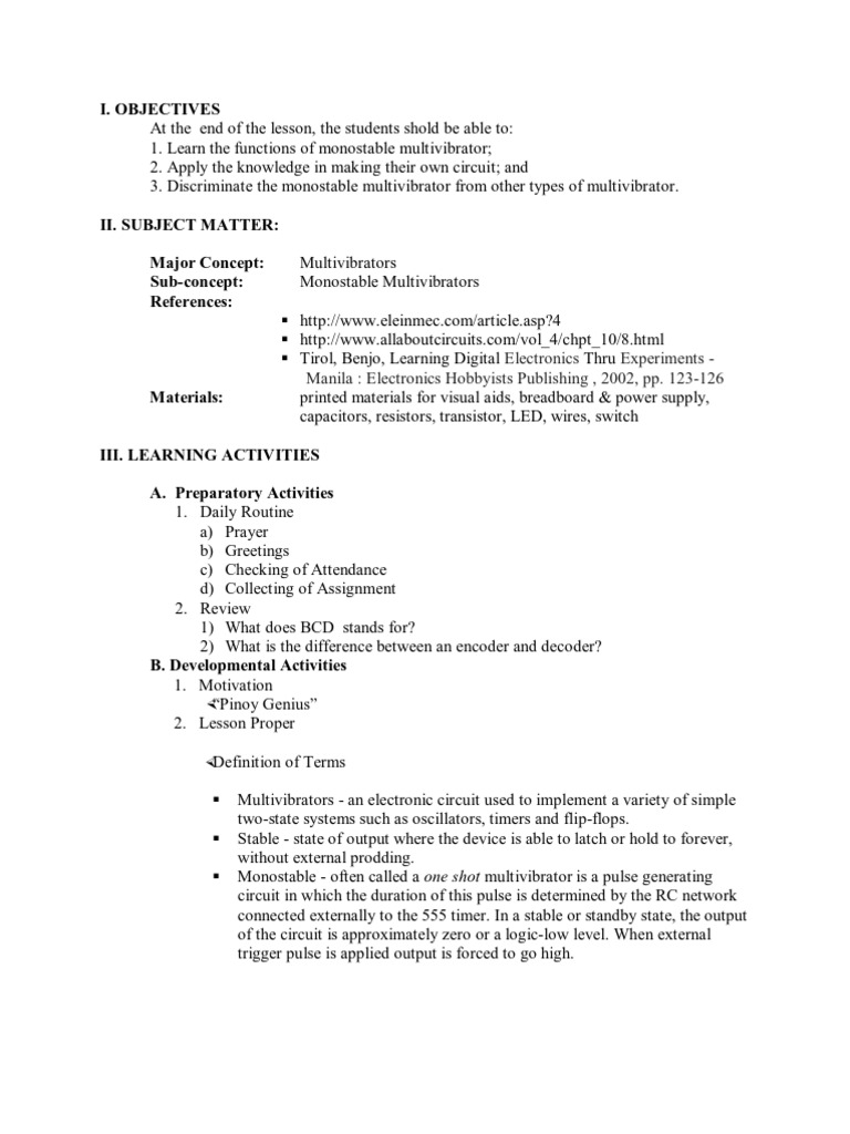 LP Multivibrator | PDF | Technology & Engineering
