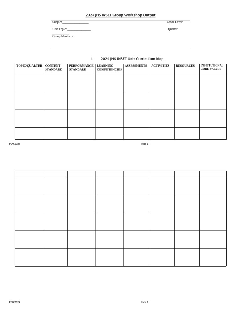 SAMPLE-CURRICULUM-MAP-TEMPLATES (1) | PDF | Creativity | Educational ...