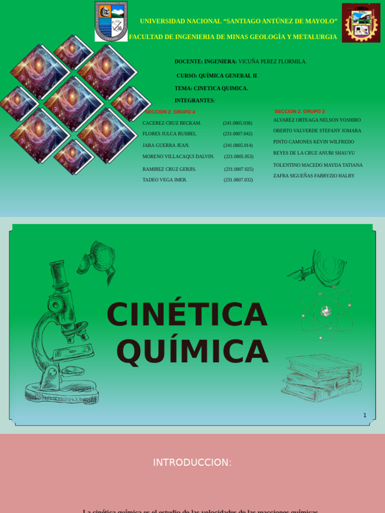 Ppt de Cinetica Quimica Completa (2) | PDF | Reacciones químicas | Cinética química