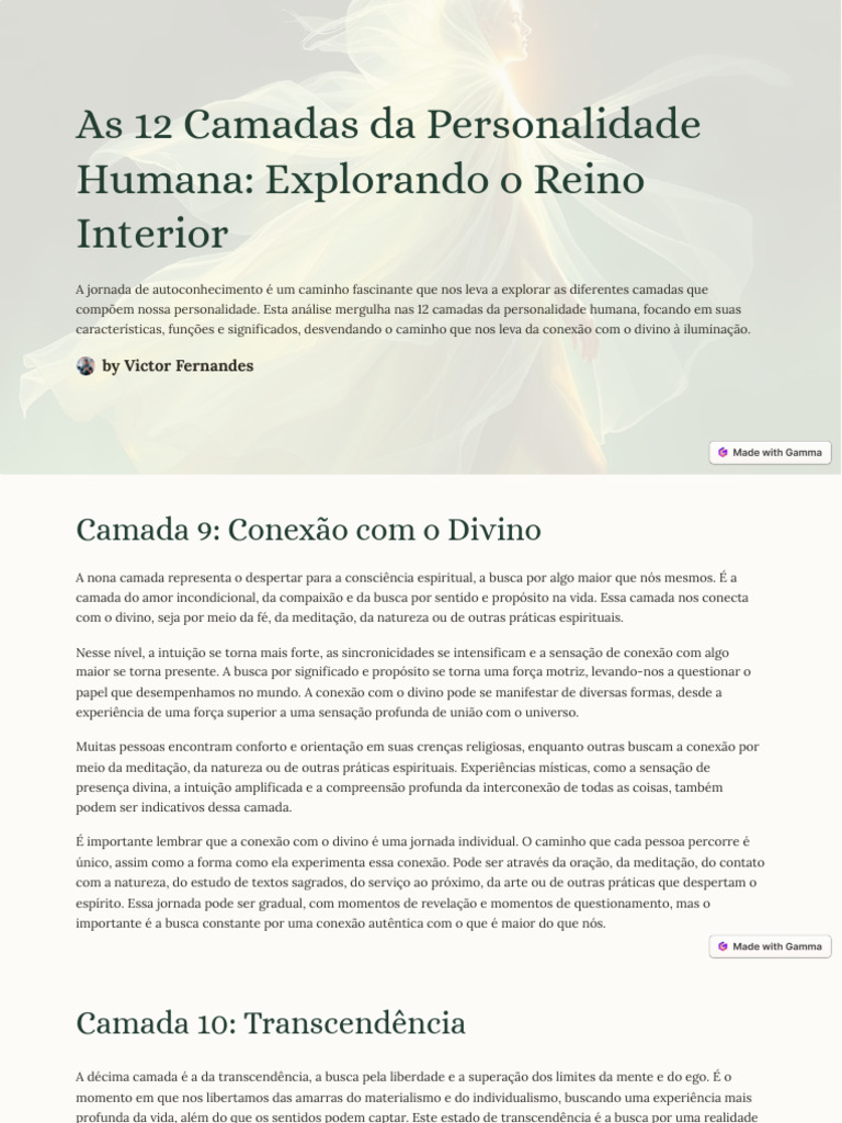 As 12 Camadas Da Personalidade Humana Explorando o Reino Interior | PDF ...
