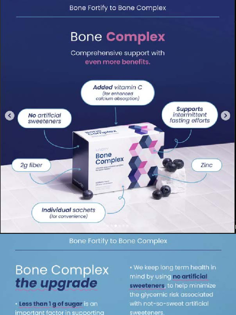 Unicity Bone Complex Info | PDF