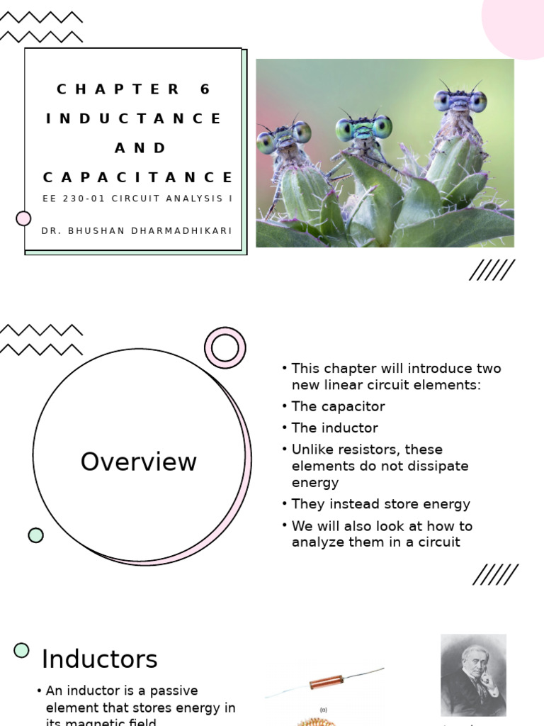Chapter 6 Inductance and Capacitance | PDF | Capacitor | Inductor