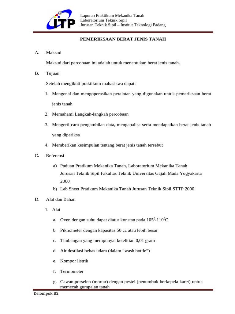 Berat Jenis Tanah | PDF