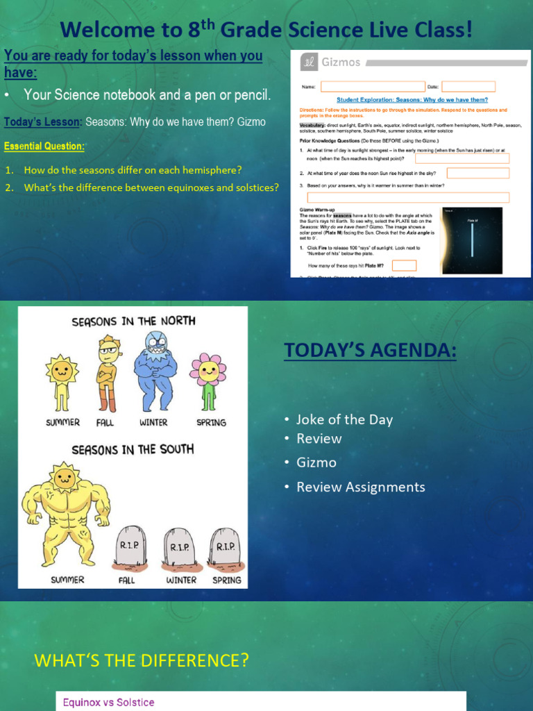 Q3+2 10+Seasons+Why+Do+We+Have+Them +Gizmo+Pptx | PDF