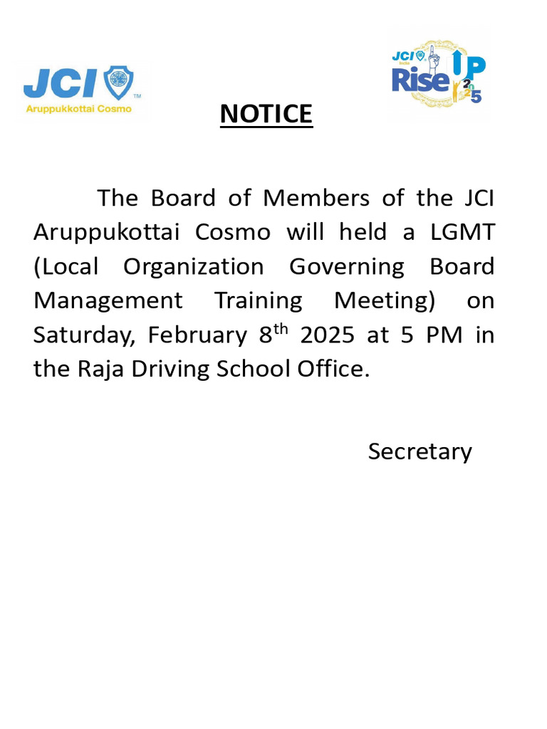 Jci Notice | PDF
