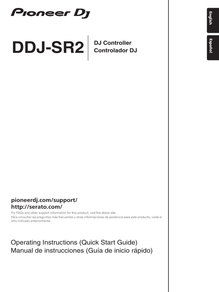 DDJ-SR2 Quickstart Manual EN ES | PDF | Disc Jockey | Electromagnetic Interference