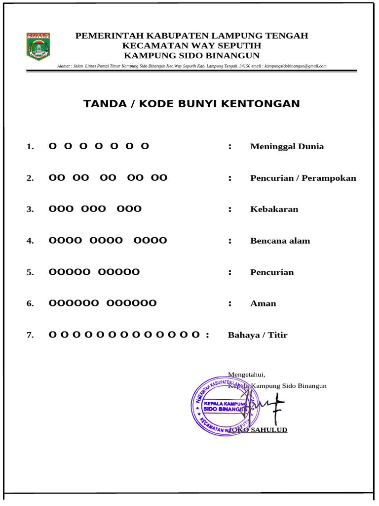 Bunyi Kentongan | PDF