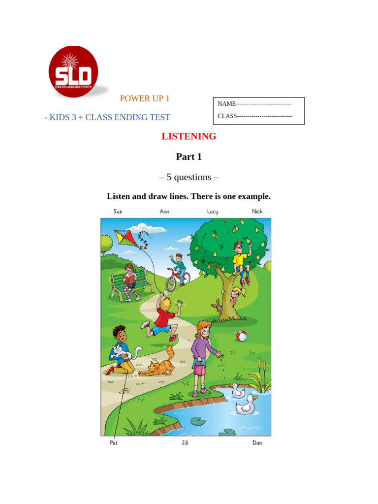 Kids 3+ Class Ending Test | PDF