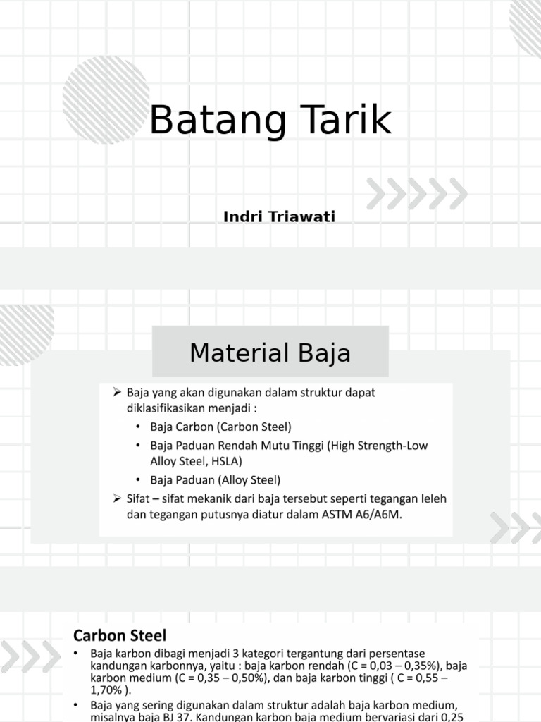 Material Baja Dan Sifat-Sifatnya Dan Batang Tarik | PDF