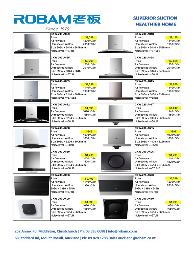 Robam Flyer 2019全系列 A4 | PDF | Equipment | Manufactured Goods
