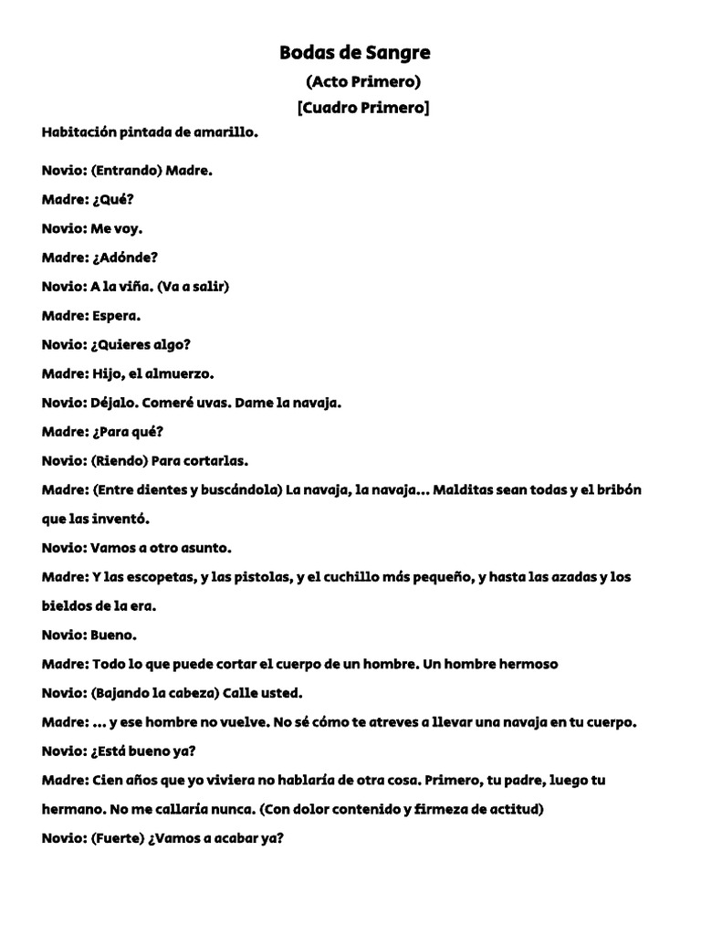 Bodas de Sangre | PDF
