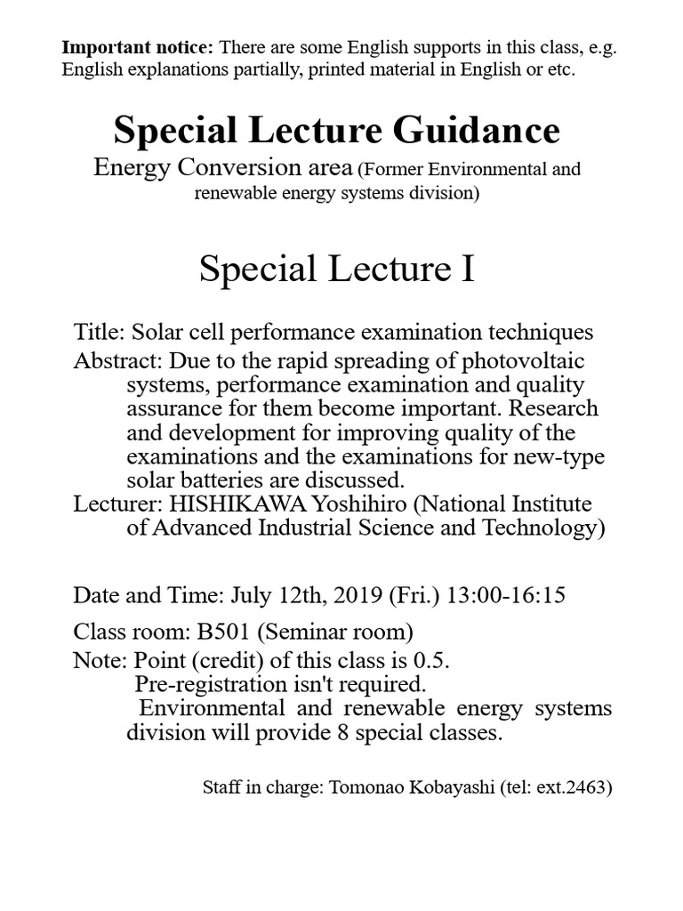 Solar Cell Performance Techniques Lecture | PDF