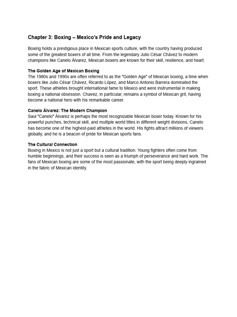 Mexican Sports - Chapter 3 | PDF