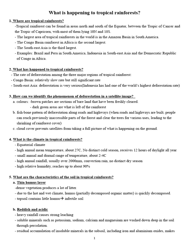 Disappearing Canopy Supplementary Notes | PDF | Food Web | Soil