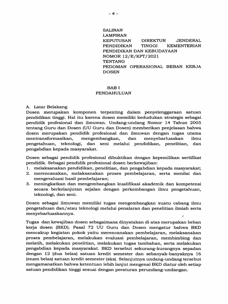 Salinan - Kepdirjendikti - Tentang - PO - BKD - 2 | PDF
