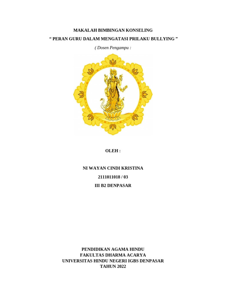 MAKALAH BIMBINGAN KONSELING | PDF