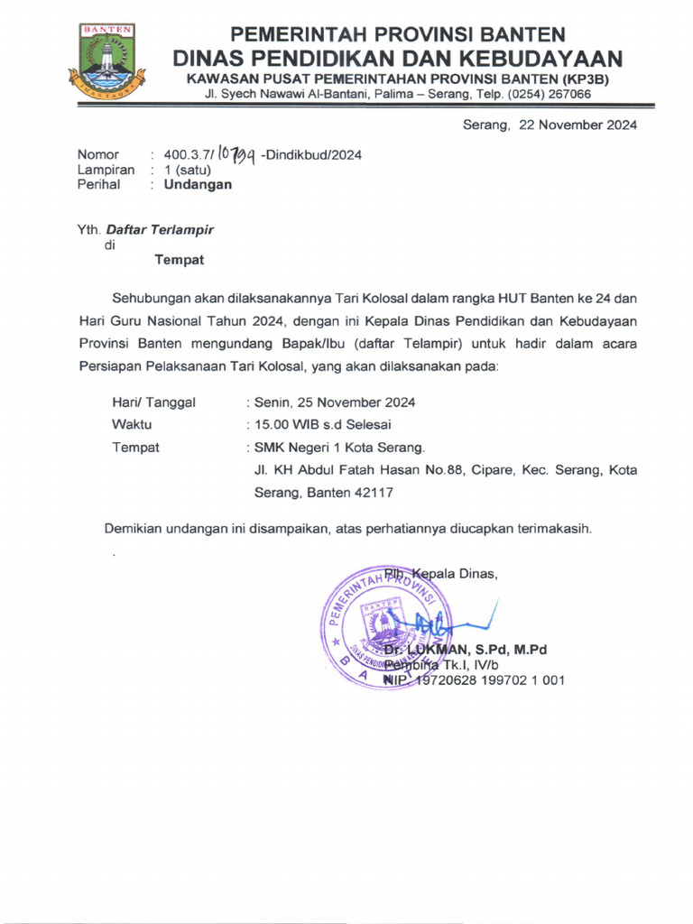 Contoh Surat Undangan | PDF
