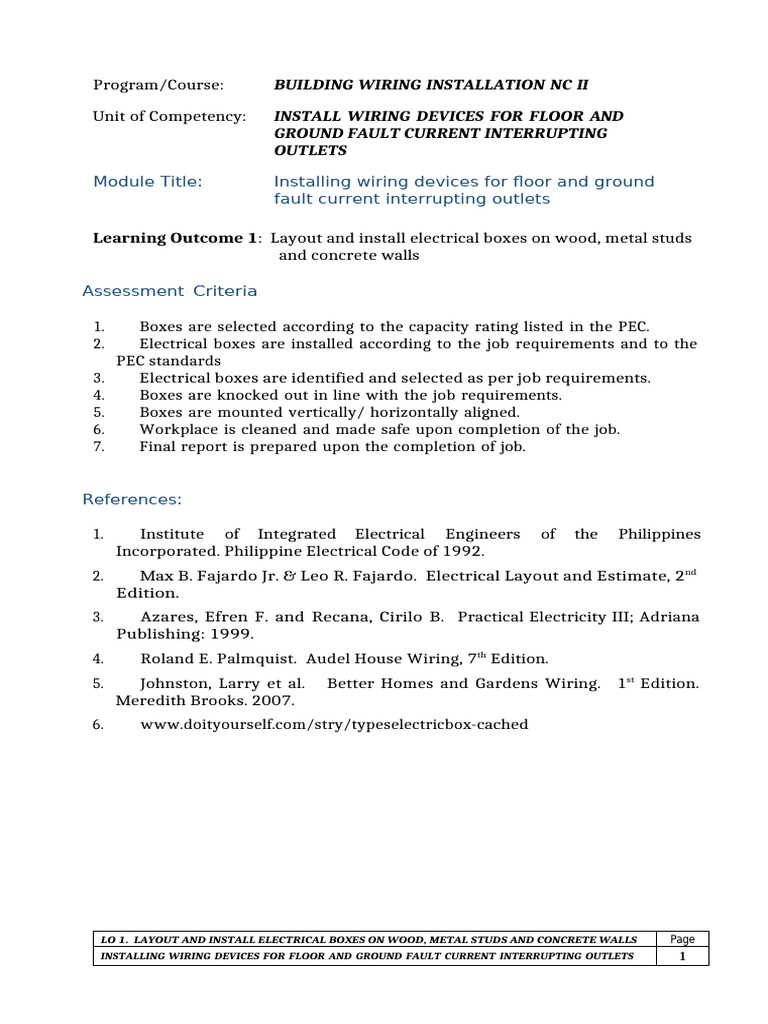 CBLM 3 | PDF | Electrical Wiring | Manufactured Goods