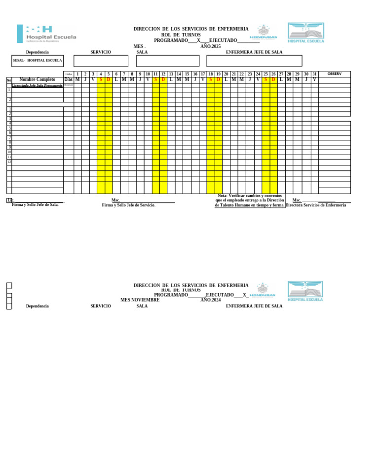 Formato de Rol | PDF
