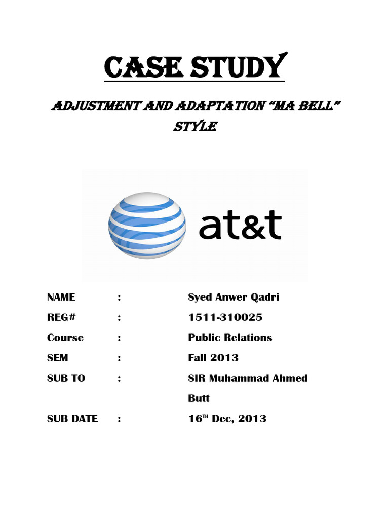 Case Analysis AT T Final Anwer | PDF | At&T | Telecommunications