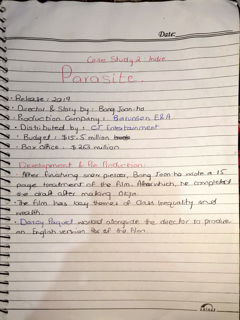 Case Study - Parasite | PDF
