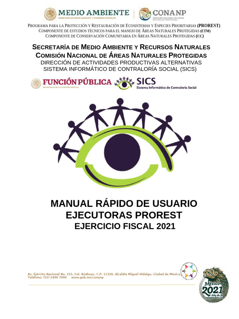 MANUAL DE USUARIO EJECUTORAS PROREST 2021 v2 Respaldo | PDF | México ...