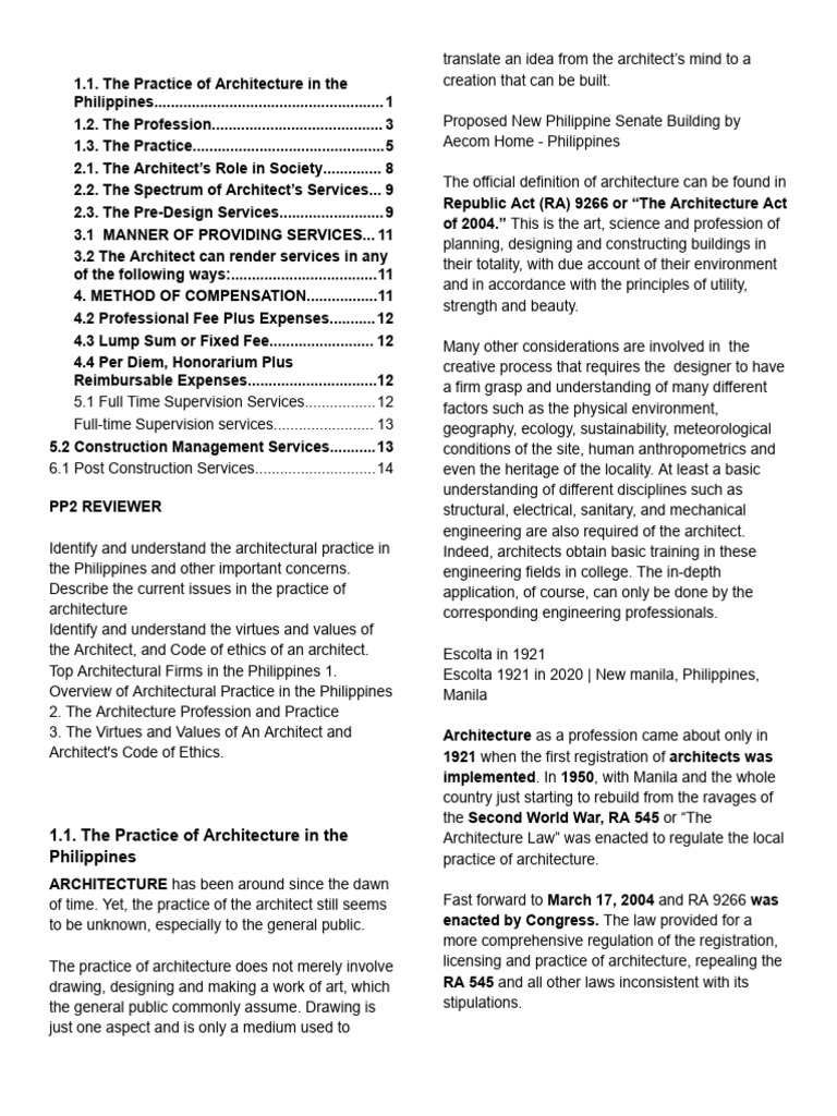 Pp2 Reviewer | PDF | Feasibility Study | Architect