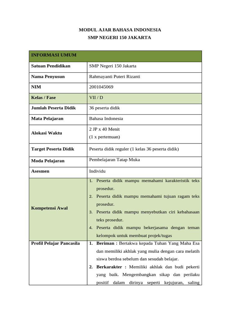 Modul Pertemuan 1 | PDF