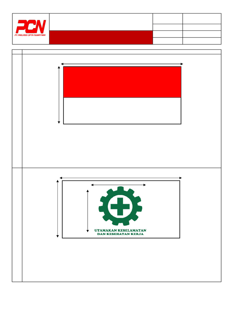 Standar Ukuran Bendera K3 Perusahaan | PDF