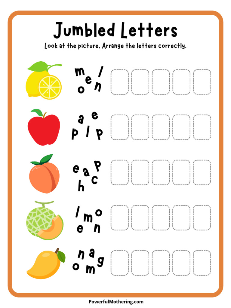 Spelling-Worksheets-for-Kids-Jumbled-Letters | PDF