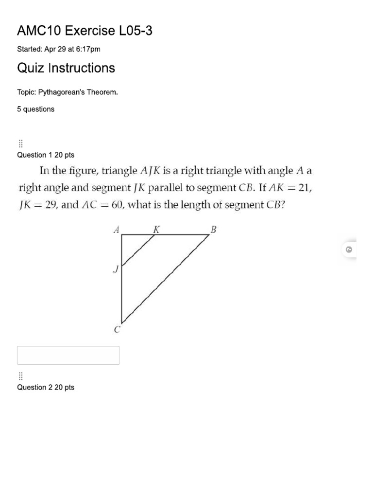 Quiz - AMC10 Exercise L05-3 | PDF