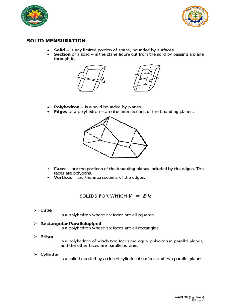 ANASOL 103 Lesson 2 ET | PDF | Area | Polygon