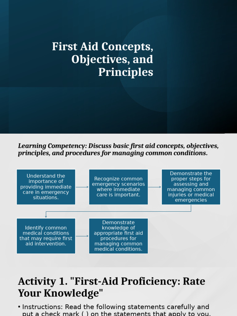 First Aid Basics and Principles Guide | PDF | First Aid | Emergency