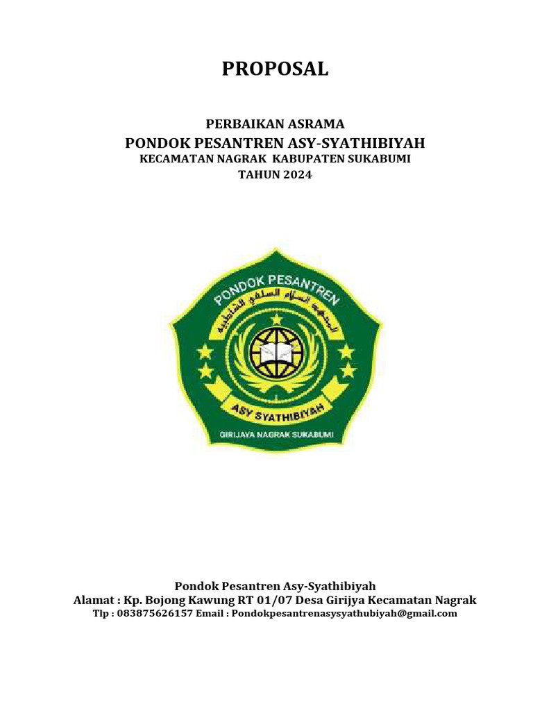 Proposal Ponpes Asy Syathibyah Nagrak | PDF