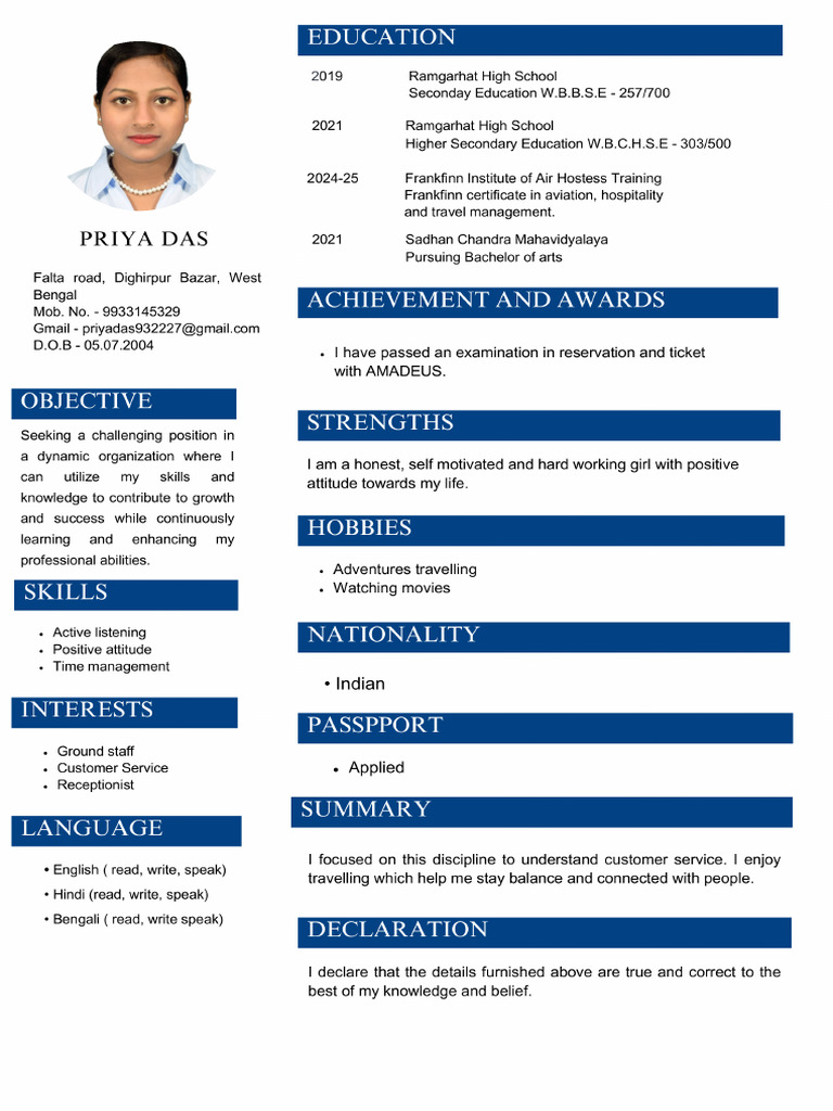 priya resume | PDF