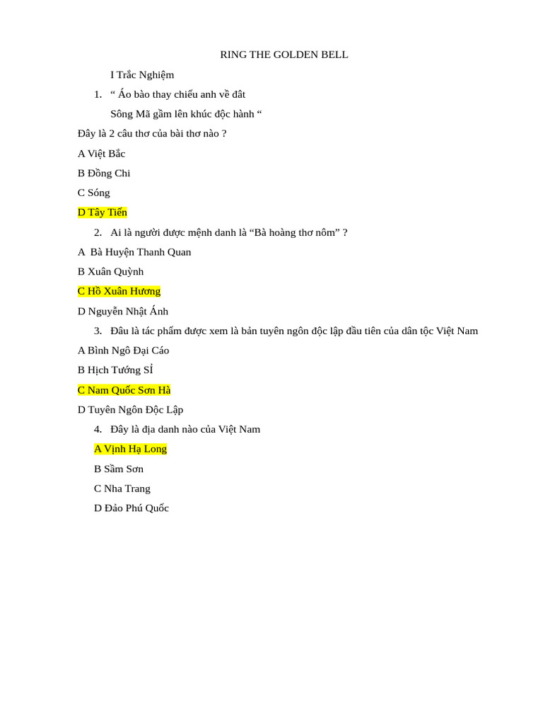 Ring The Golden Bell | PDF