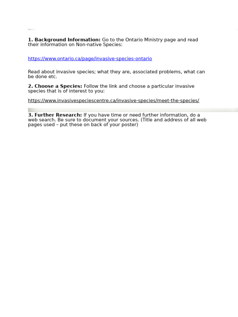 Invasive Species Assignment | PDF