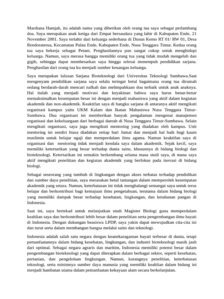 Essay LPDP | PDF