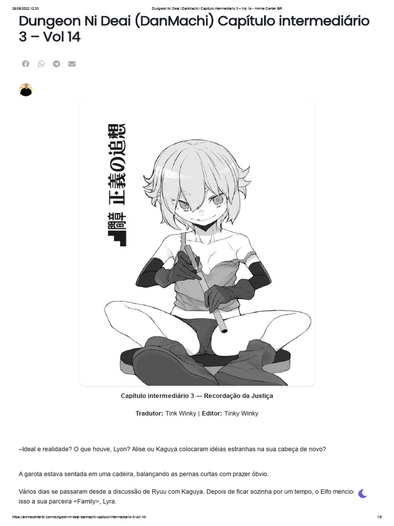 DanMachi: Capítulo Intermediário 3 Vol 14 | PDF | Verdade
