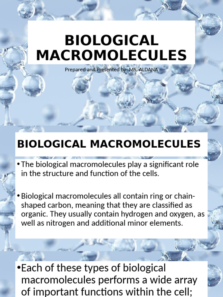 4TH Quarter - Lesson 1 | PDF | Macromolecules | Biology