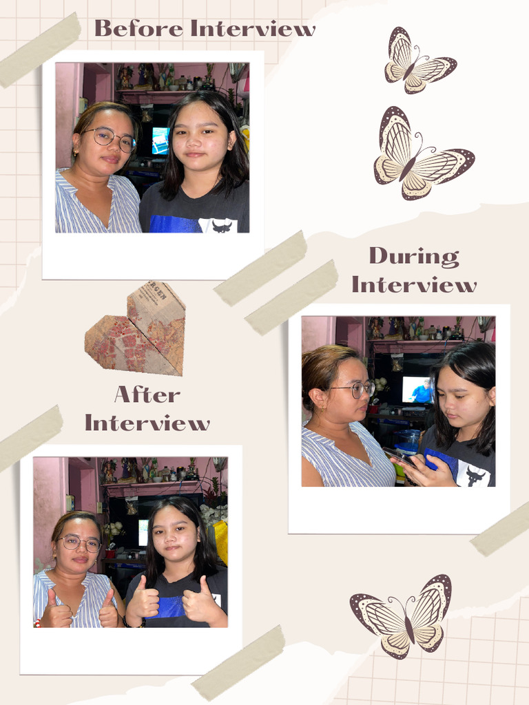 Beige and White Scrapbook Board Introduction All About Me A4 Document ...