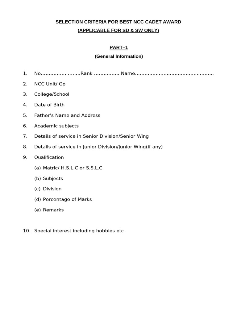 Best NCC Cadets | PDF | Vocational Education | Educational Stages