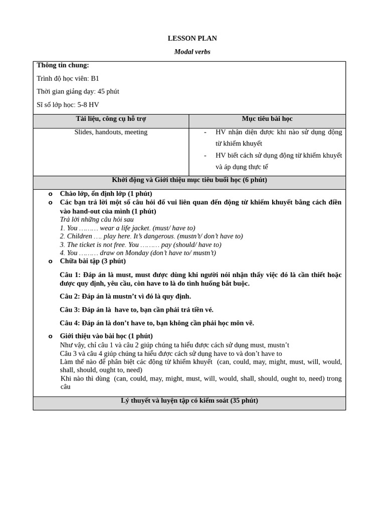 LESSON PLAN (Revised) | PDF