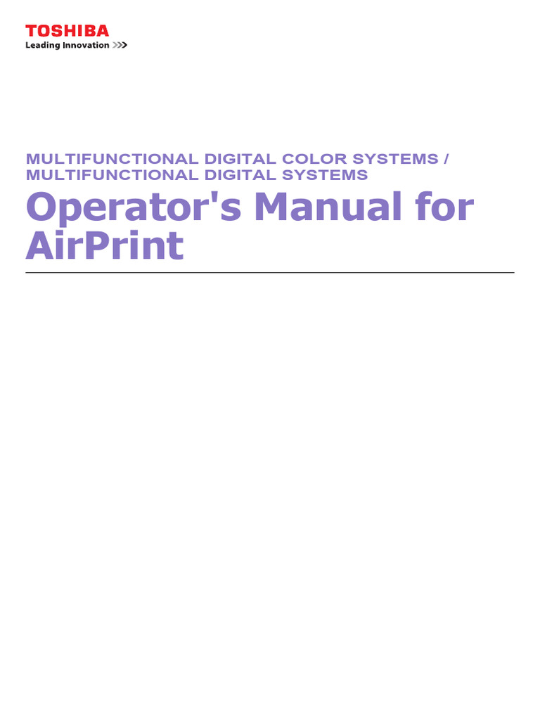 AirPrint OM EN Ver02-F | PDF | Ios | Printer (Computing)