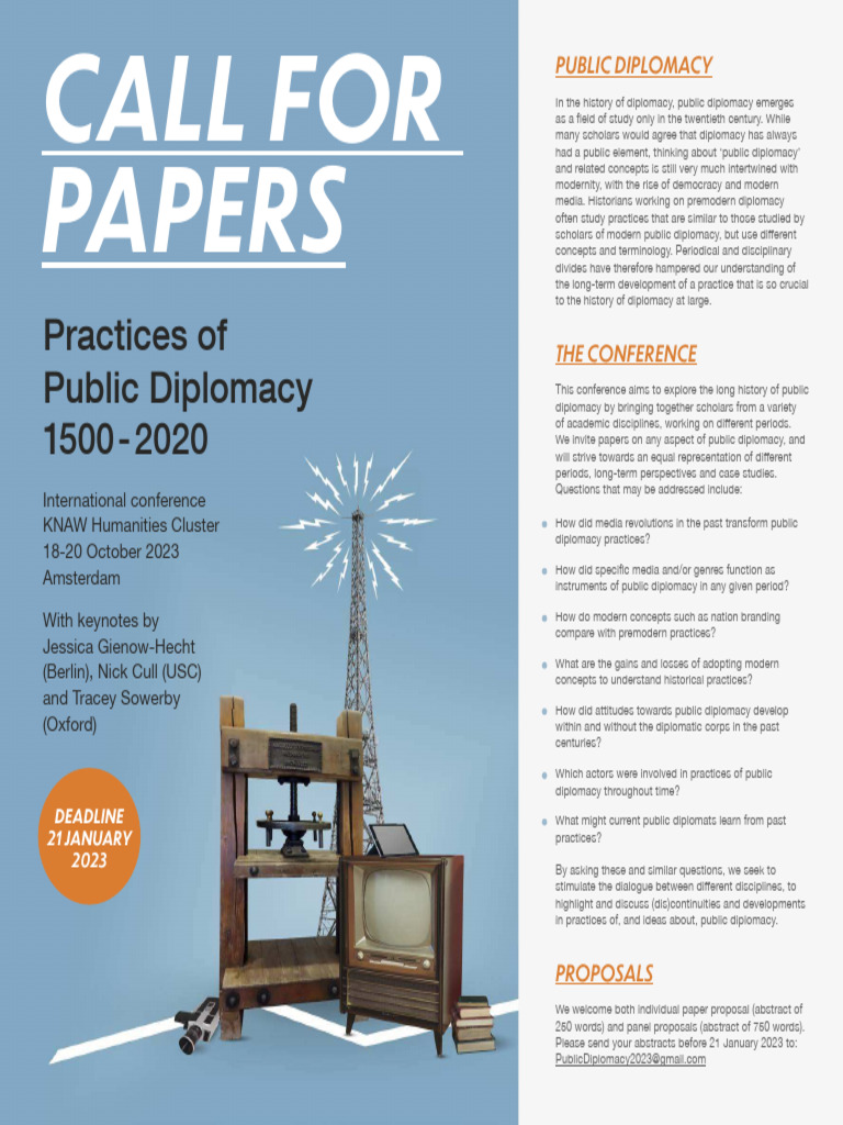 CFP Practices of Public Diplomacy 1500 2 | PDF | Public Diplomacy ...