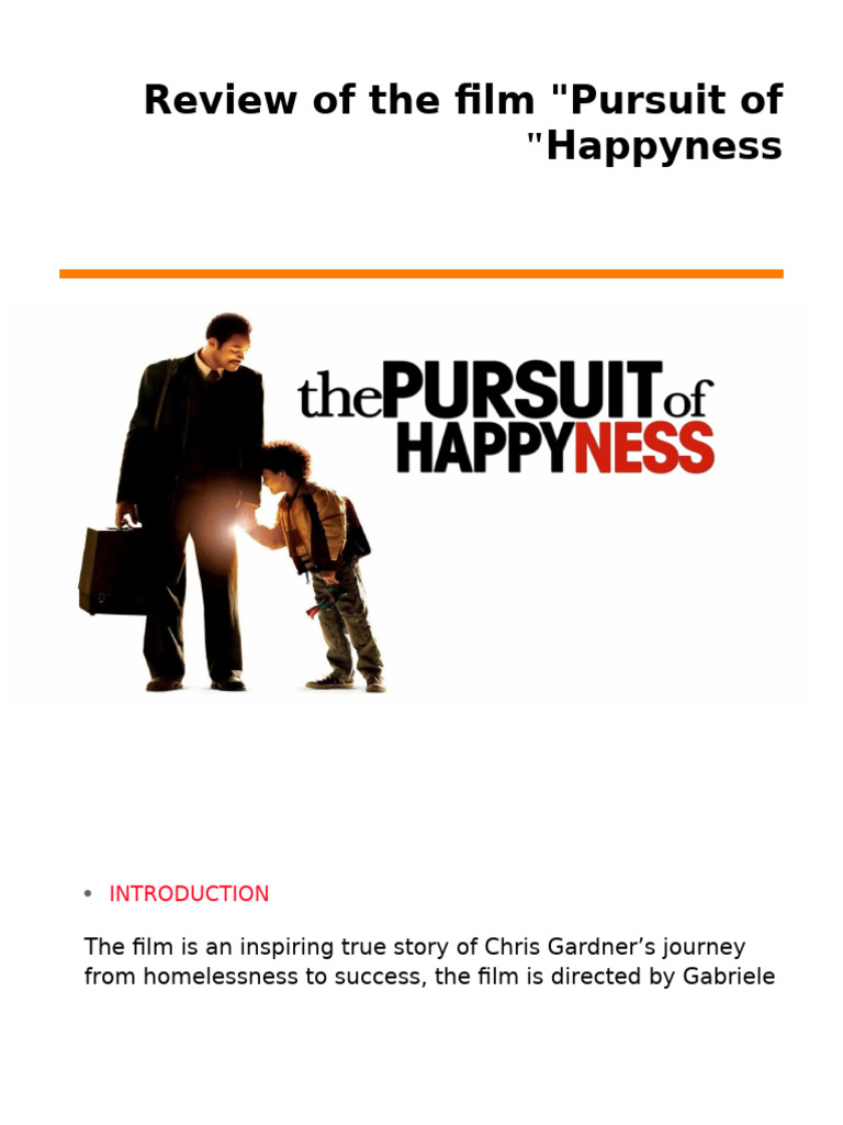 "Pursuit of Happyness Film Review" | PDF