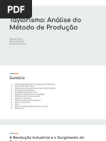 Questionário sobre Taylorismo na Sociologia | PDF