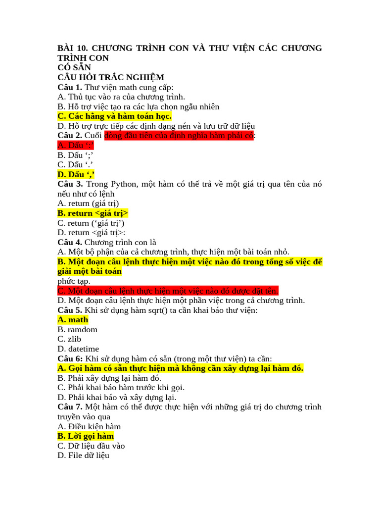 Trắc Nghiệm Tin GK Ii 1 | PDF