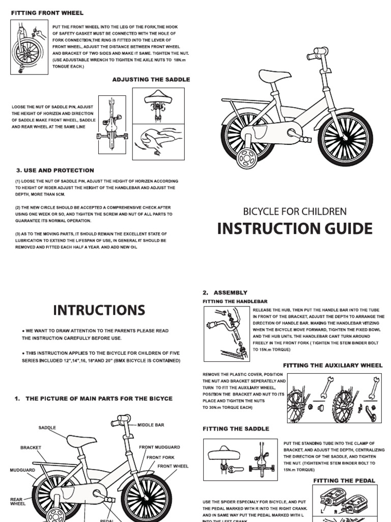 Kid and BMX Bike Manual | PDF
