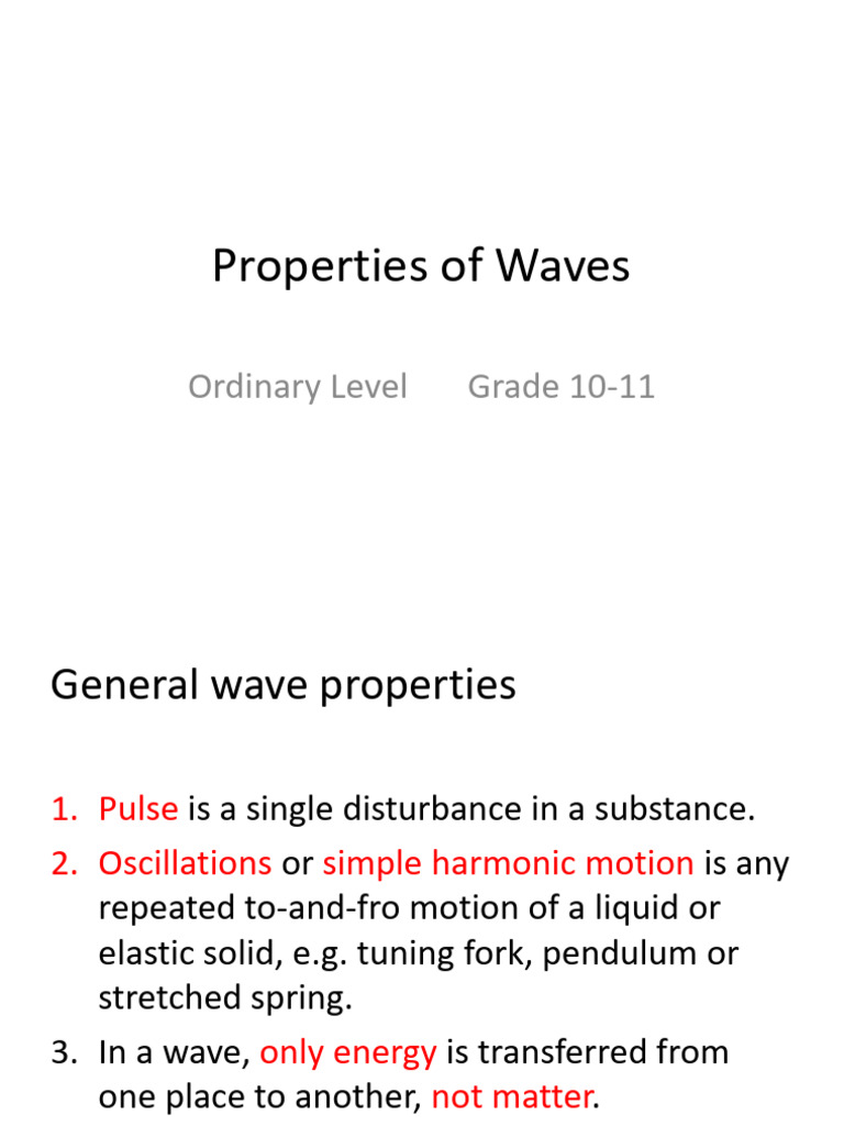 Wave Properties and Light Behavior Guide | PDF | Waves | Sound